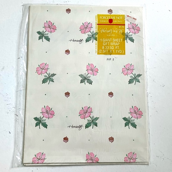 Vintage | Party Supplies | Vintage 8s Herself The Elf Floral Acorn ...